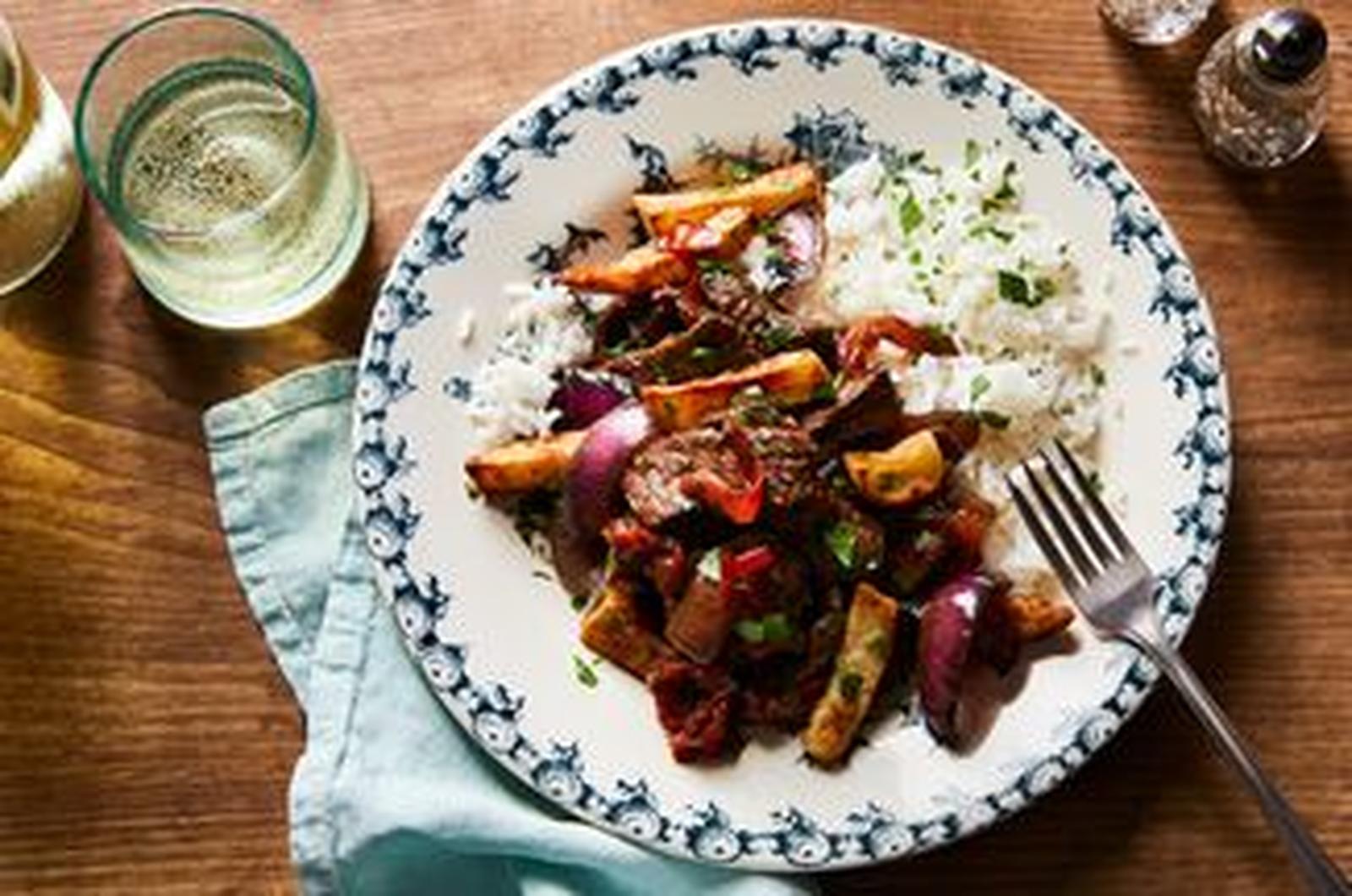 Chinese-Peruvian Beef Stir-Fry With French Fries (Lomo Saltado)